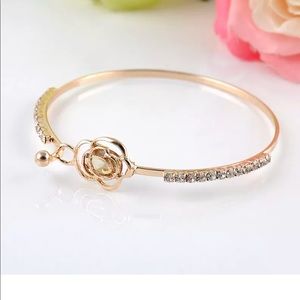 Accessories | New Women Crystal Rose Bangle | Poshmark